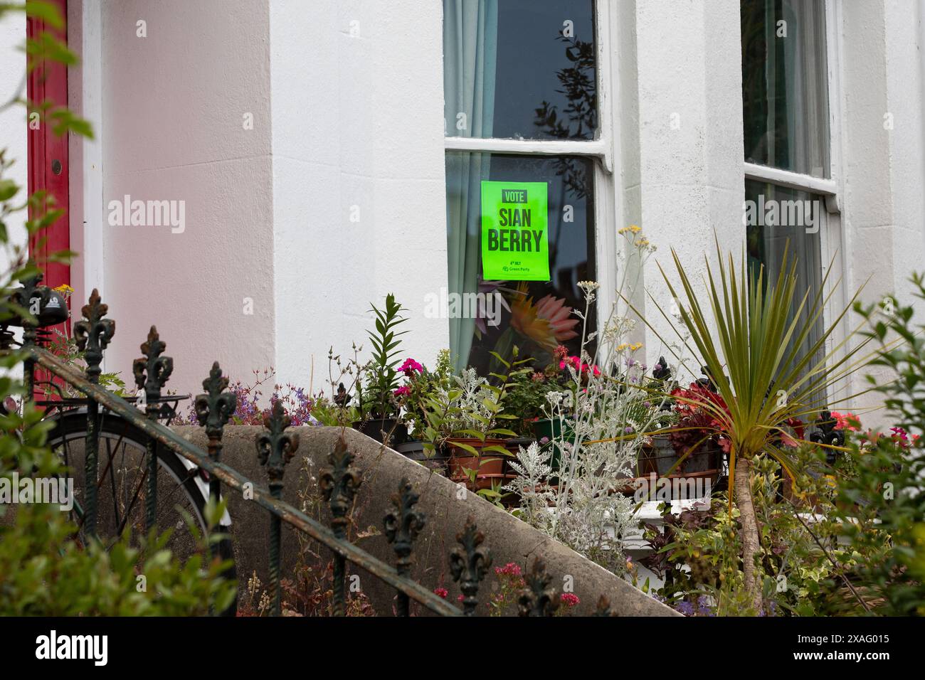 Brighton, UK. 5th June, 2024. A Vote Sian Berry poster is pictured in ...