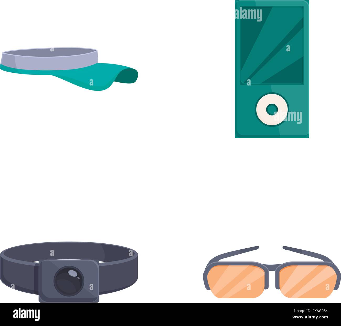 Vector icons depicting wearable tech and a door intercom system Stock ...