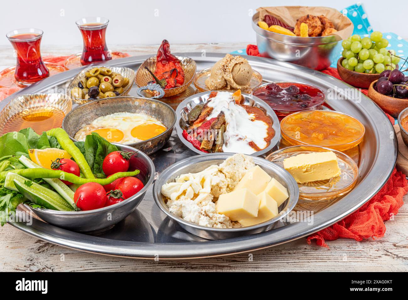 Traditional Turkish Breakfast Table (Serpme Kahvalti). Traditional ...