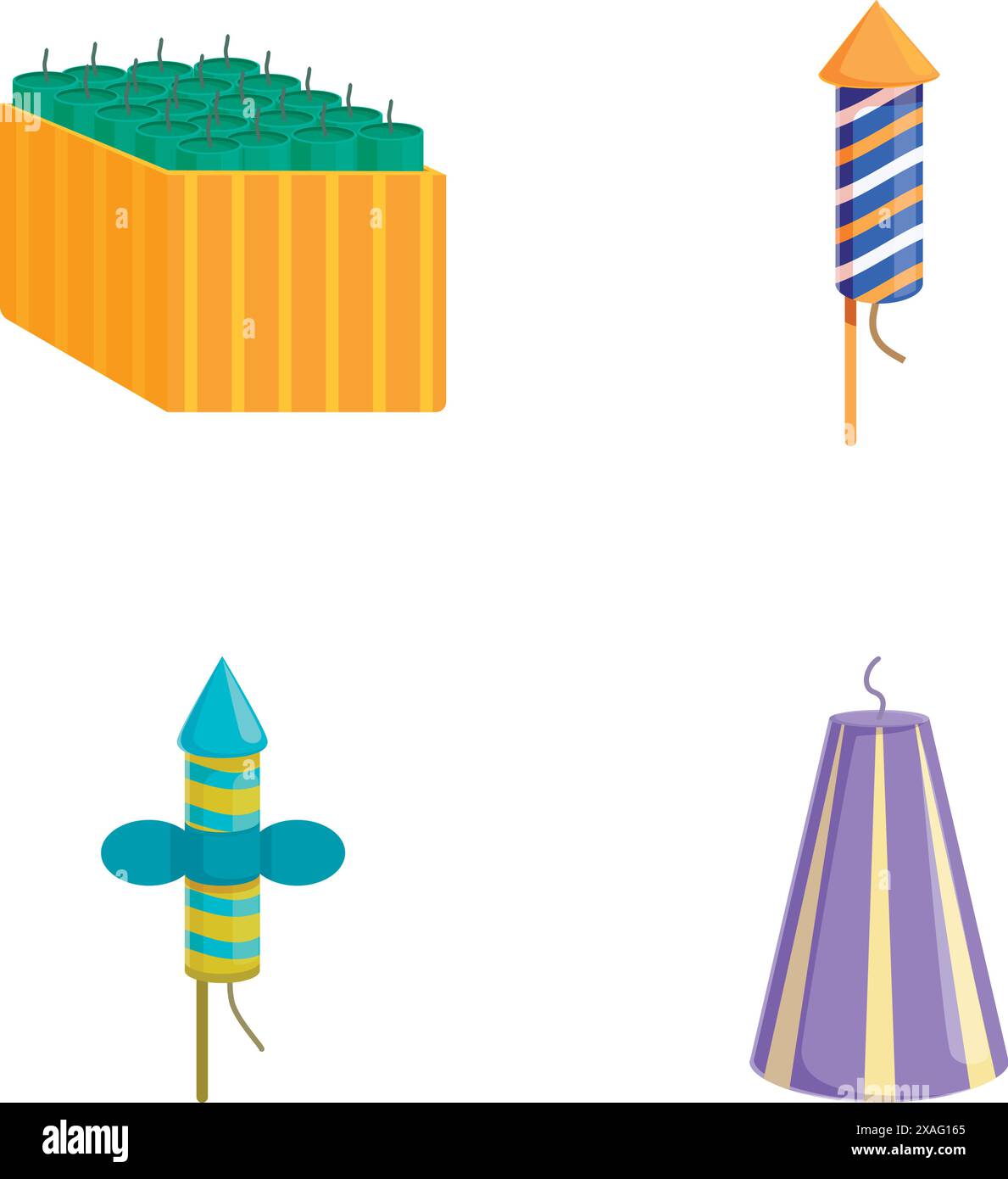 Cartoon holiday pyrotechnics festive Cut Out Stock Images & Pictures ...