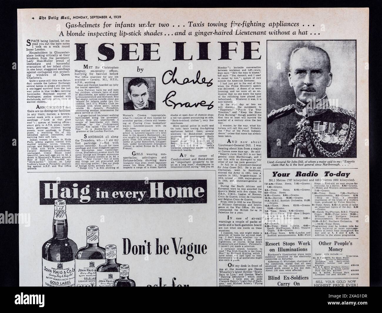 "I see Life" article by Charles Graves in the Daily Mail (replica) 4th ...