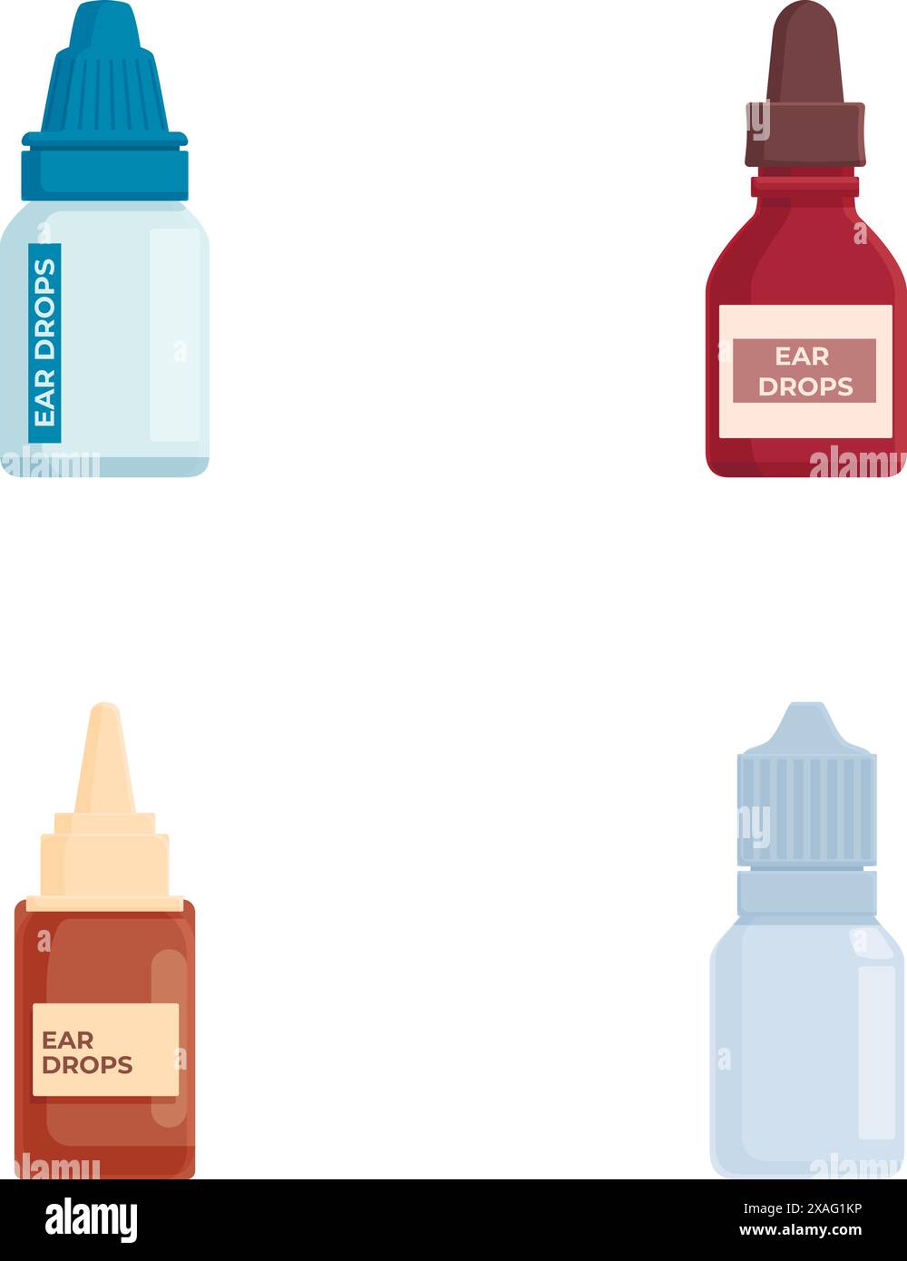 Colorful vector illustration set featuring different styles of ear ...