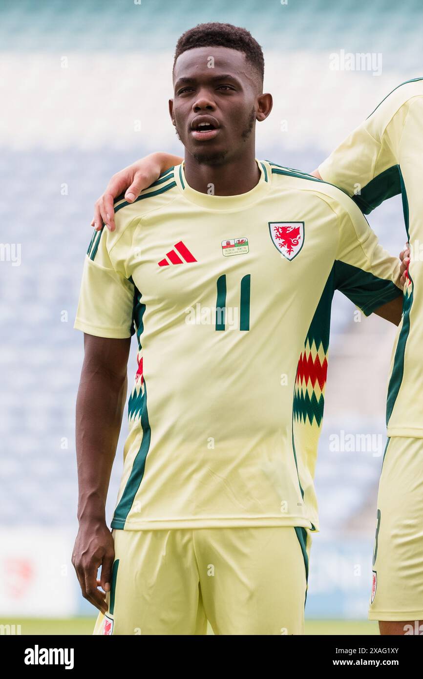 ALGARVE, PORTUGAL - 06 JUNE 2024: Wales' Rabbi Matondo during the ...