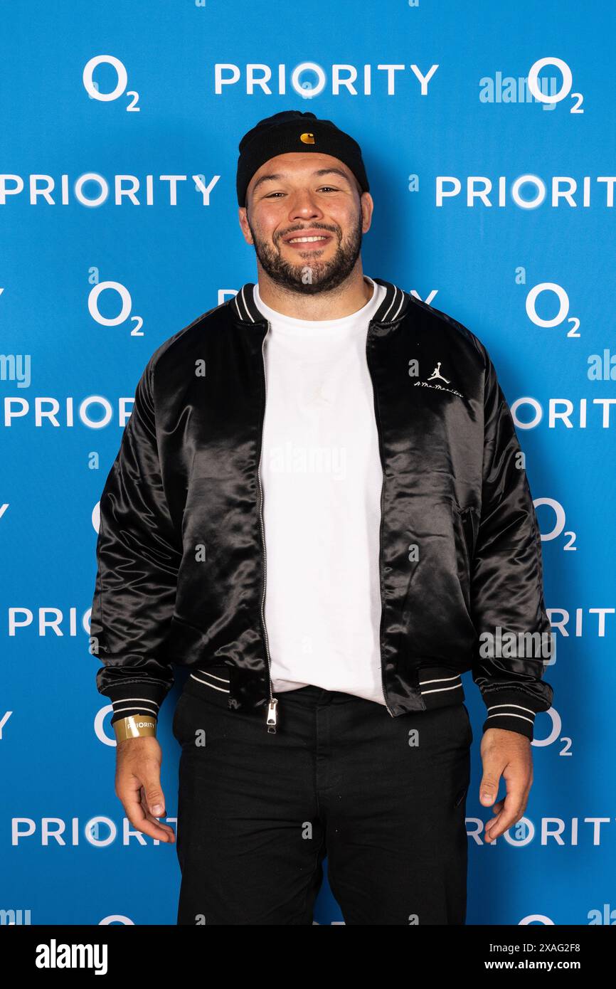 EDITORIAL USE ONLY Ellis Genge attends a D-Block Europe Priority gig in ...