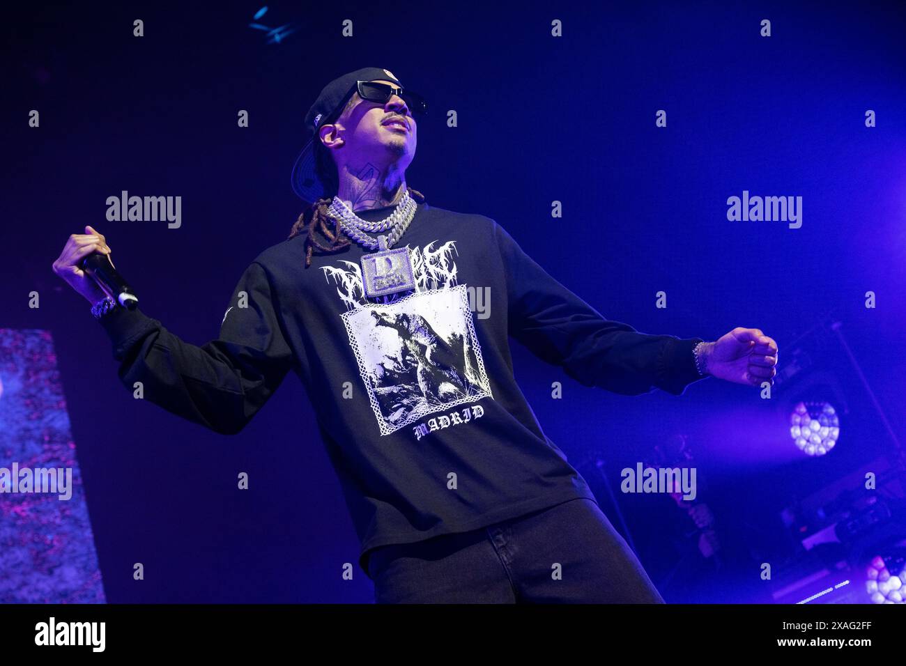 EDITORIAL USE ONLY Young Adz from D-Block Europe performs on stage at a ...
