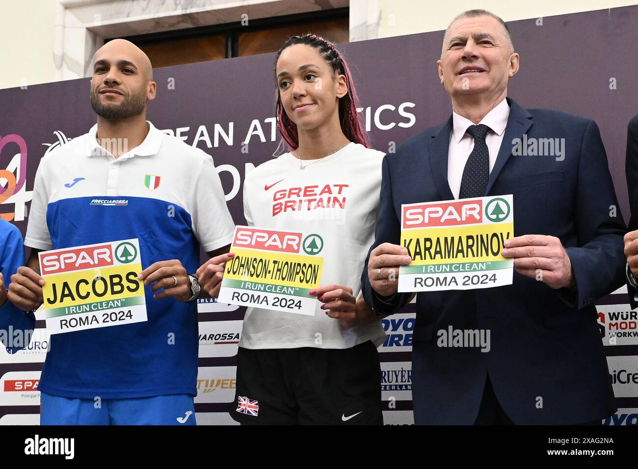 Rome, Italy. 06th June, 2024. Rome, Italy: Marcell Jacobs, Katarina ...