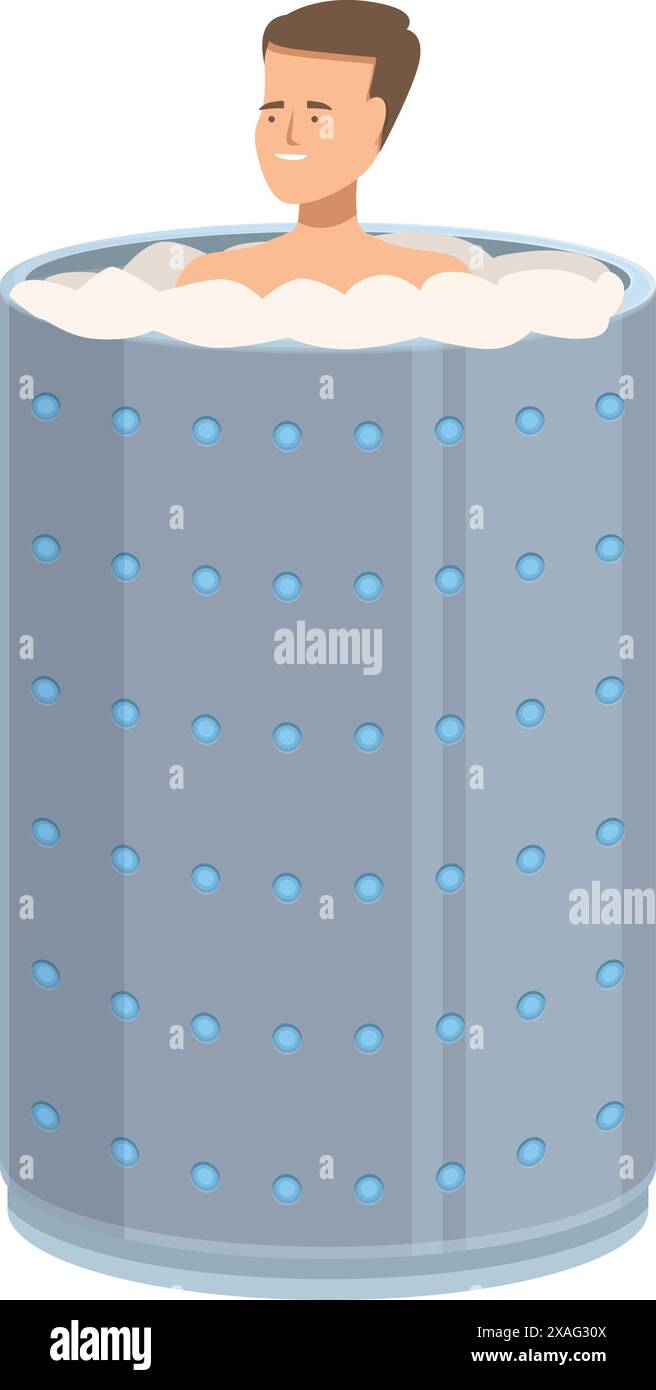 Ice bath athlete Stock Vector Images - Alamy