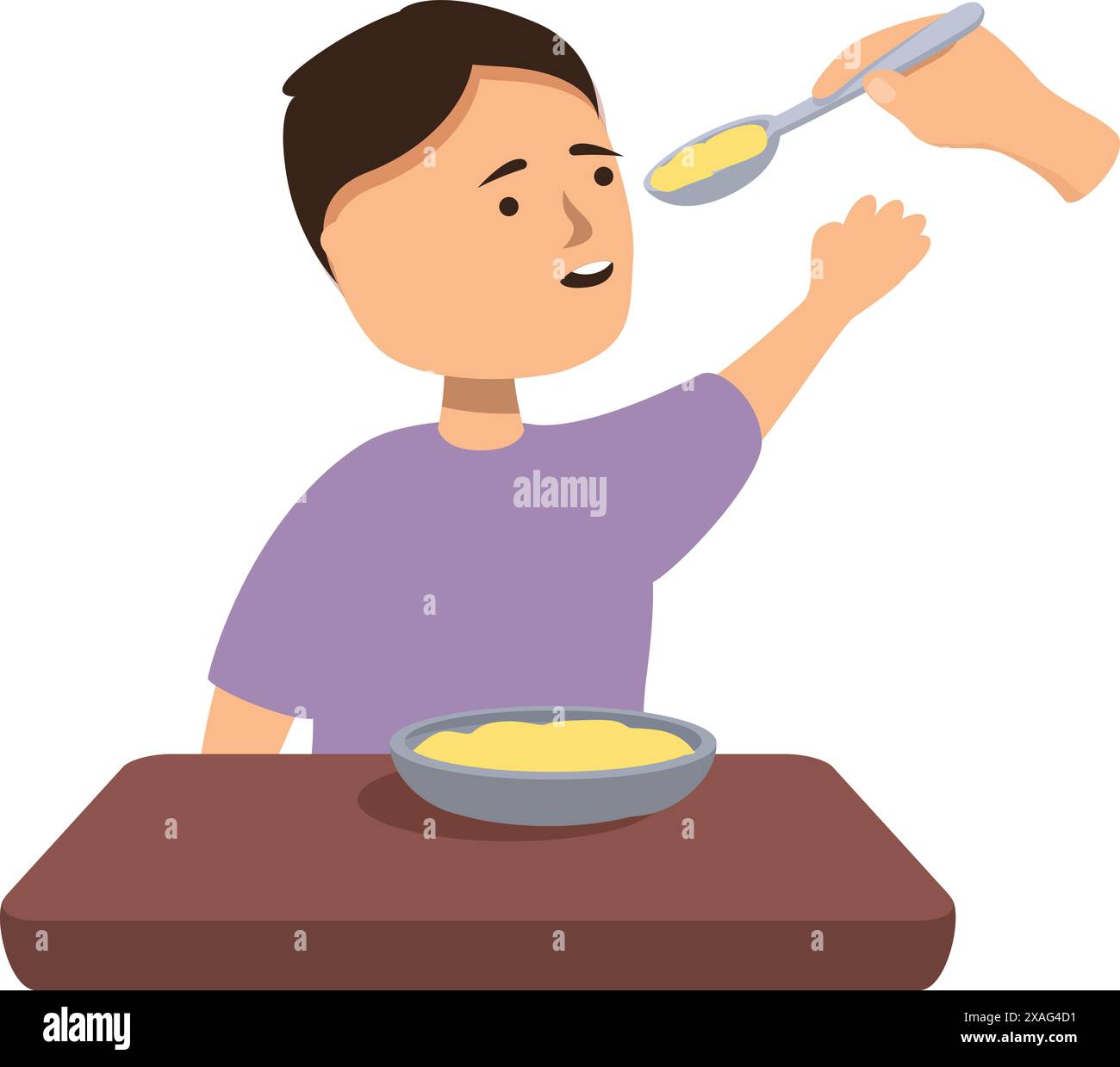 Elementary school cafeteria Stock Vector Images - Alamy