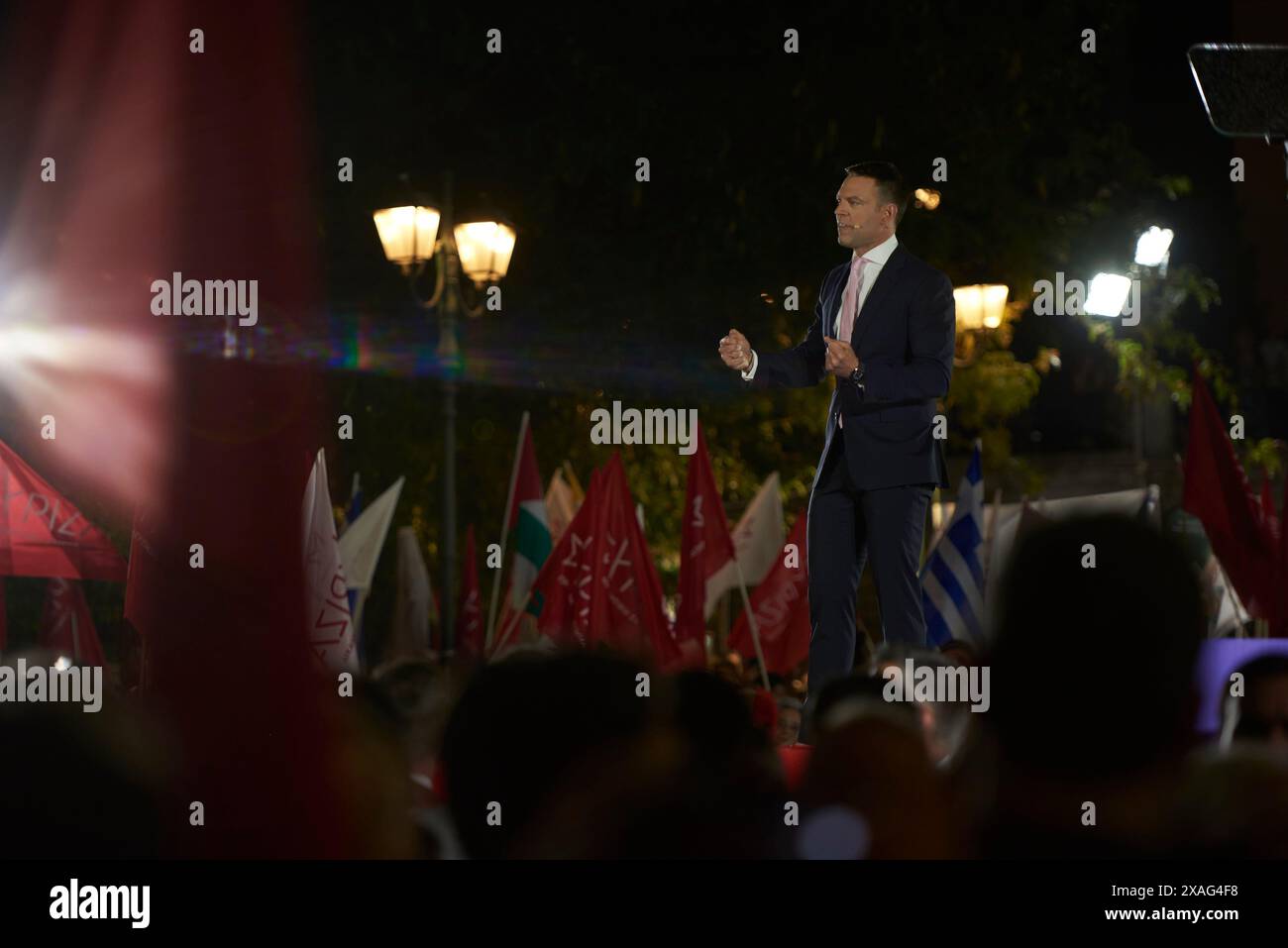 June 6, 2024: SYRIZA leader STEFANOS KASSELAKIS addresses party ...