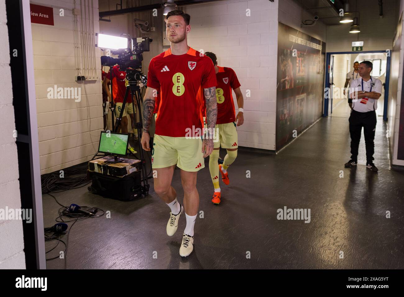 ALGARVE, PORTUGAL - 06 JUNE 2024: Wales' Joe Low during the ...