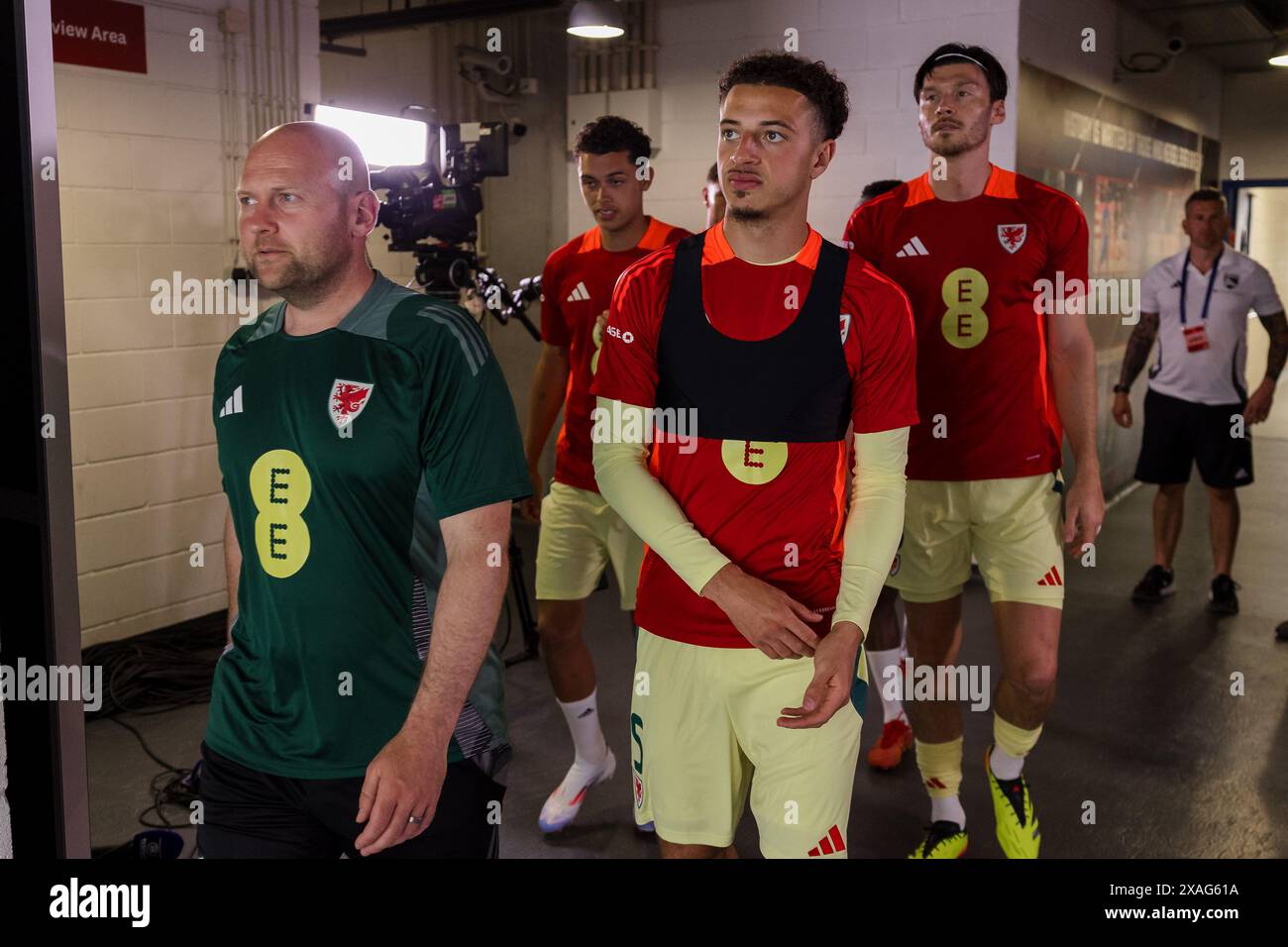 ALGARVE, PORTUGAL - 06 JUNE 2024: Wales' Ethan Ampadu and Wales’ Sports ...