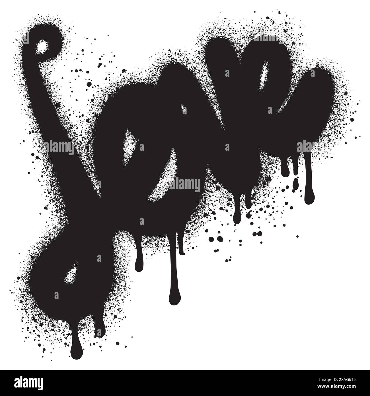 Spray Painted Graffiti love Word Sprayed isolated with a white ...