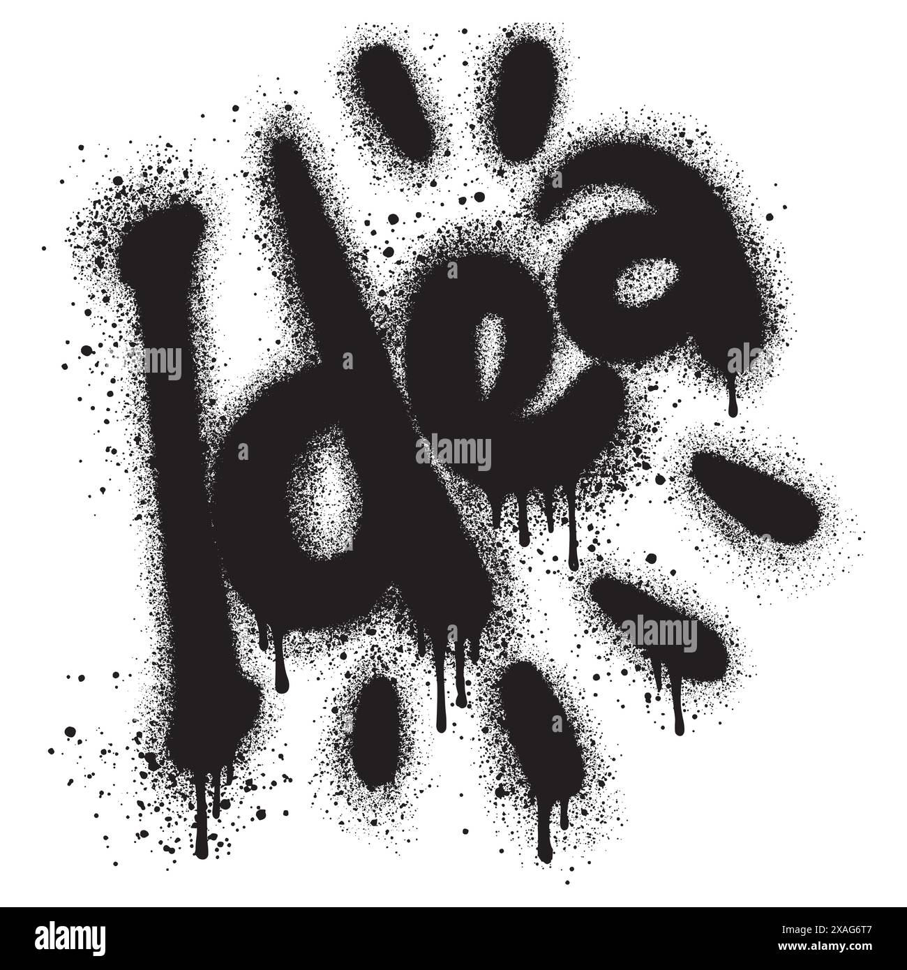 Spray Painted Graffiti idea Word Sprayed isolated with a white ...