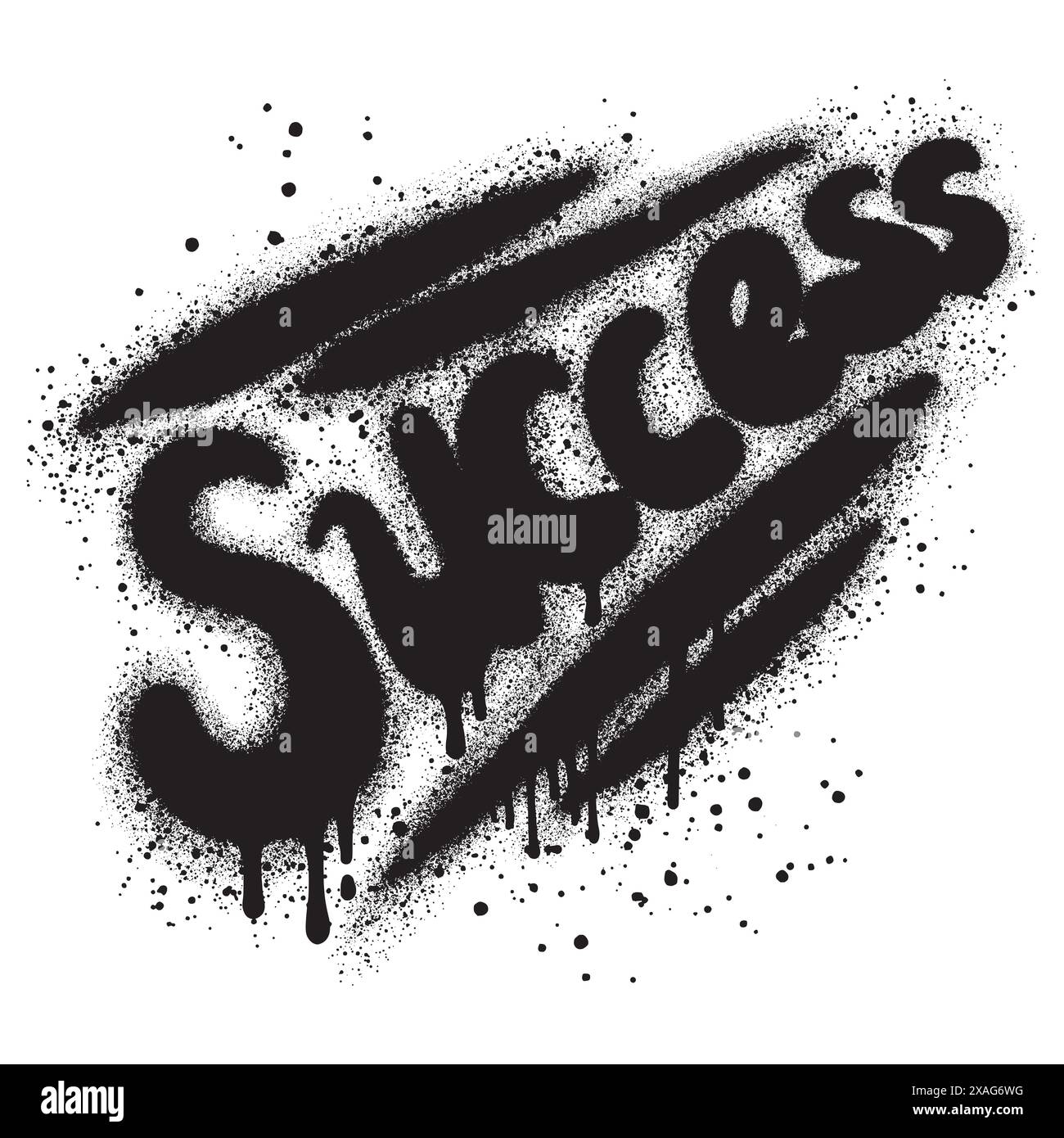 Spray Painted Graffiti success Word Sprayed isolated with a white ...