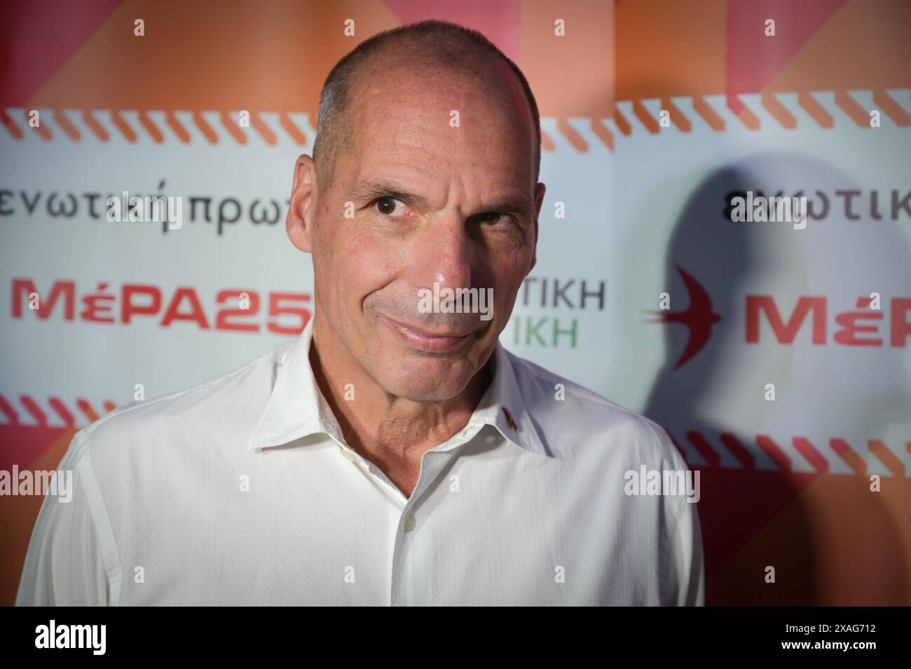 Athens, Greece. 04th June, 2024. Founder & Leader of the Party MeRA25 ...