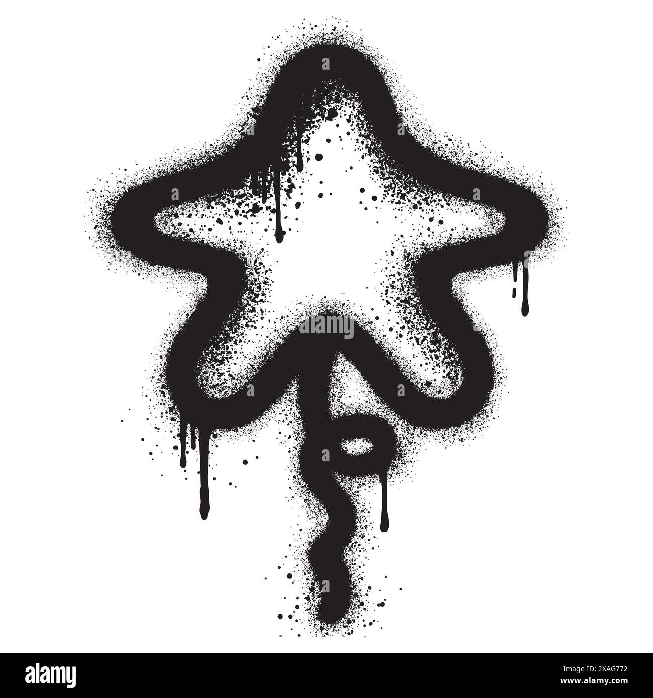 Spray paint star-shaped balloon graffiti Stock Vector Image & Art - Alamy