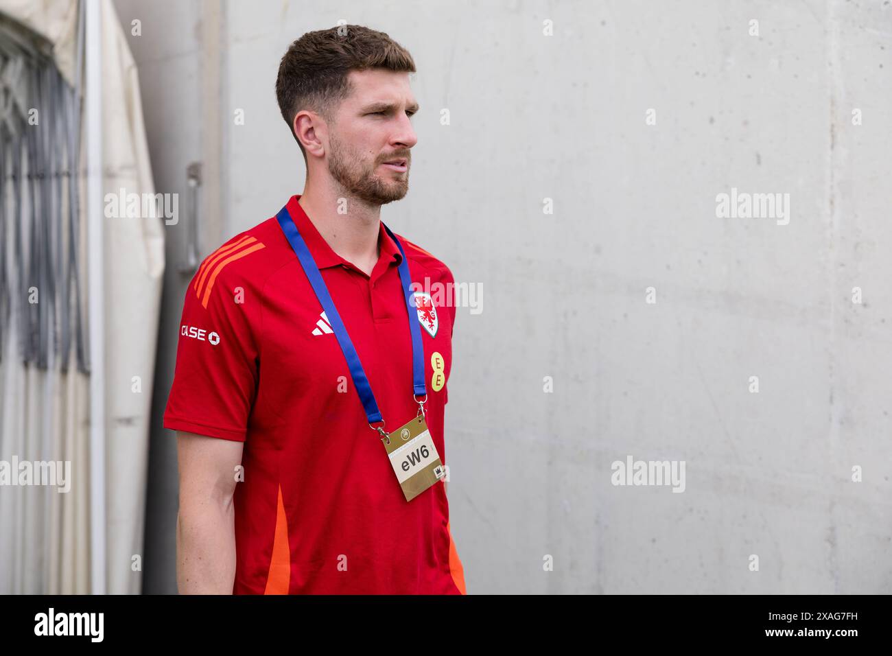 ALGARVE, PORTUGAL - 06 JUNE 2024: Wales' Chris Mepham during the ...