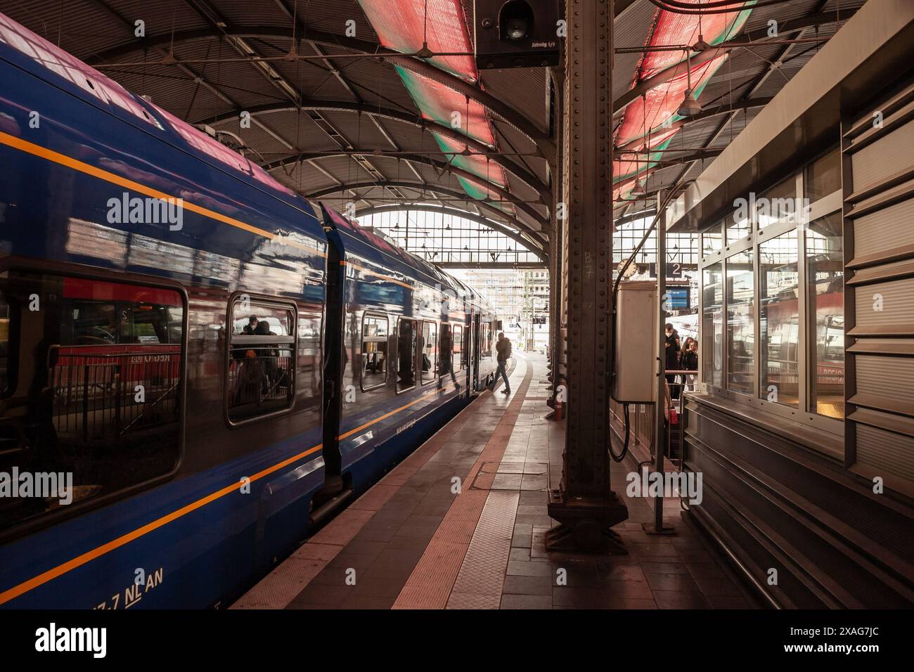 Picture of an Arriva train, an electric EMU, ready for departure in ...