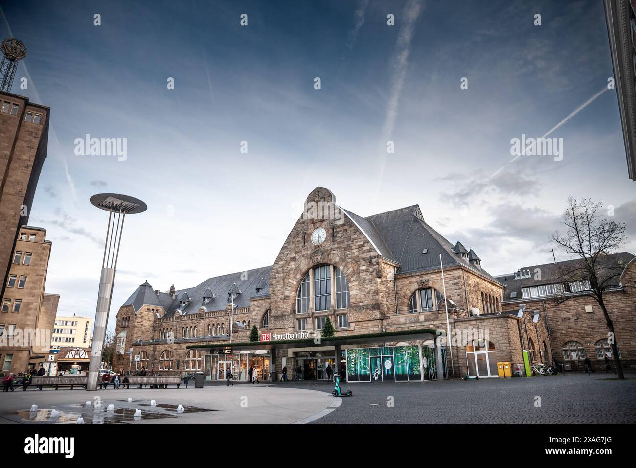 Picture of the a sign of Aachen Hbf train station. Aachen Hauptbahnhof ...