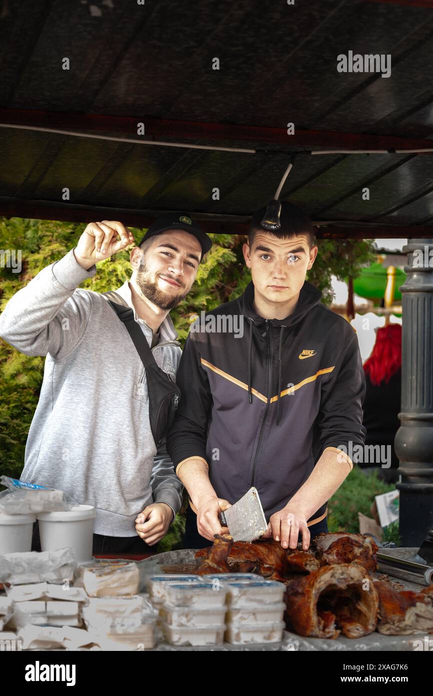 Traditional butcher pose hi-res stock photography and images - Alamy