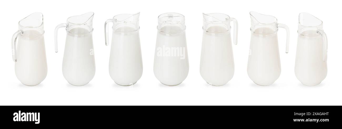 Milk in glass jug Cut Out Stock Images & Pictures - Alamy