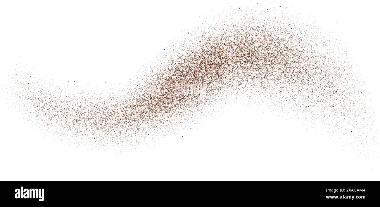 Coffee, cocoa or chocolate powder particles and specks. Brown dust or ...