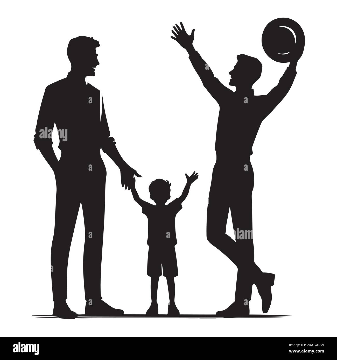 Father and son. Vector isolated illustration on white background ...