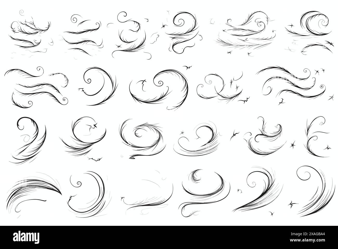 doodle wind line sketch Stock Vector Image & Art - Alamy
