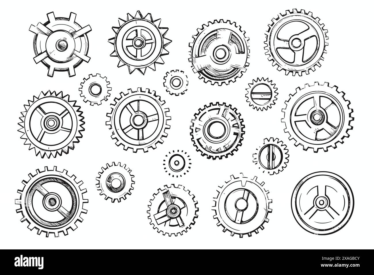 Detailed engineering drawing mechanical Stock Vector Images - Alamy