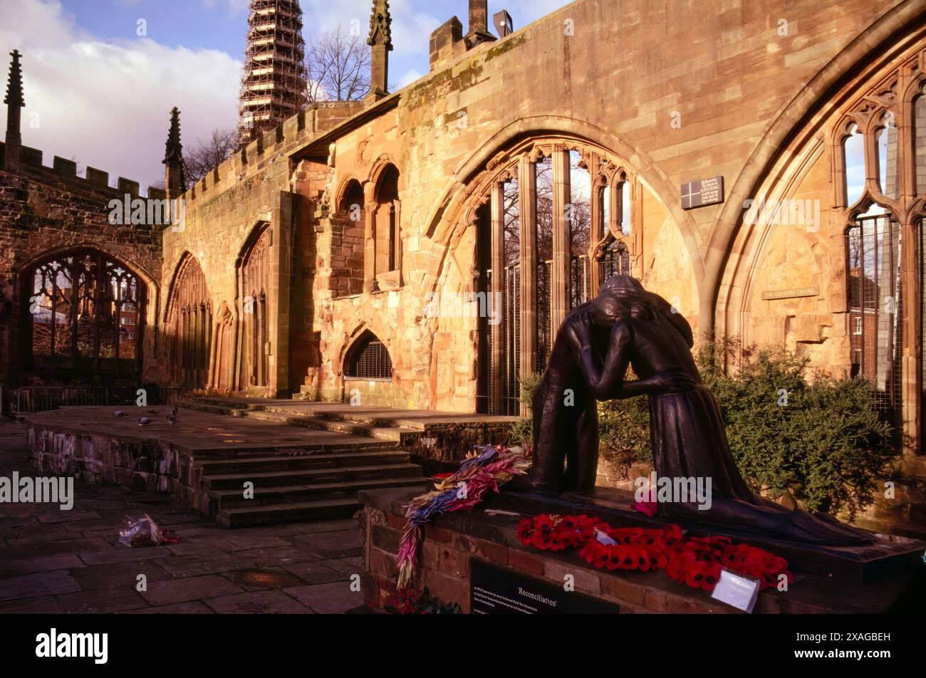 Inside the ruins of Coventry Cathedral, with the Reconciliation ...
