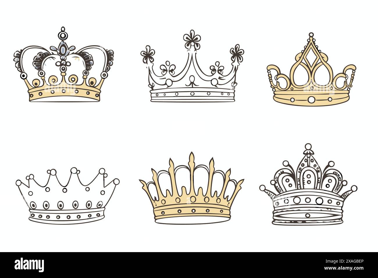 drawn crown icons Stock Vector Image & Art - Alamy