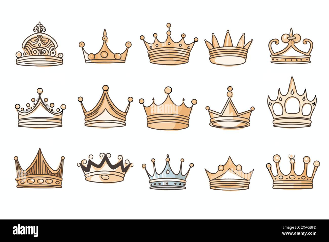 Crown drawn hi-res stock photography and images - Alamy