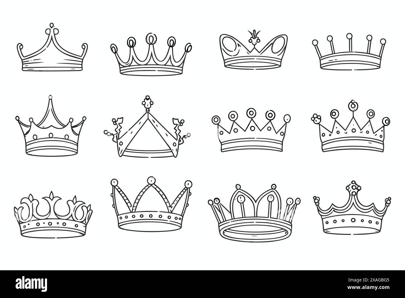 drawn crown icons Stock Vector Image & Art - Alamy