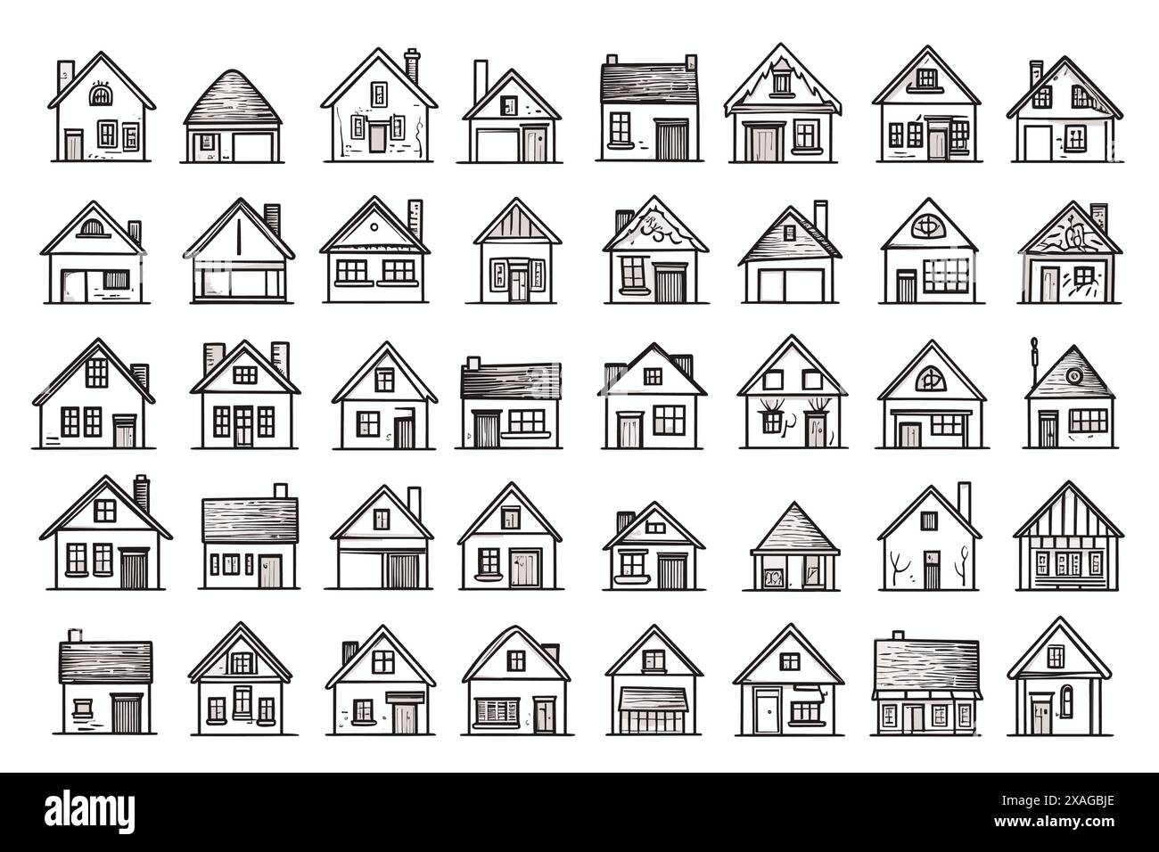 House vector playful hi-res stock photography and images - Alamy
