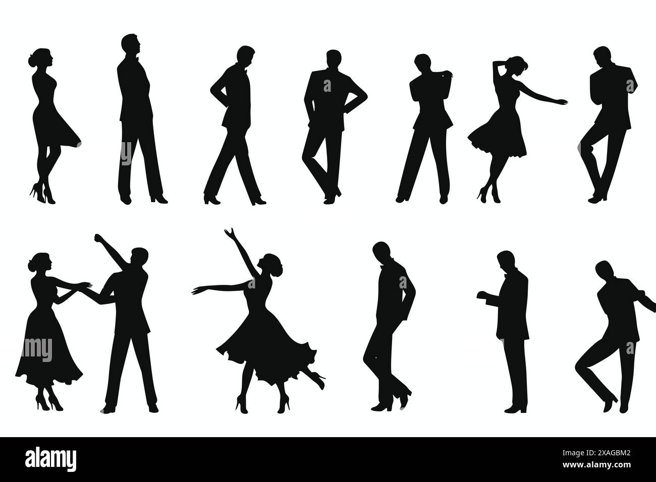 poses of dancing people, figures Stock Vector Image & Art - Alamy