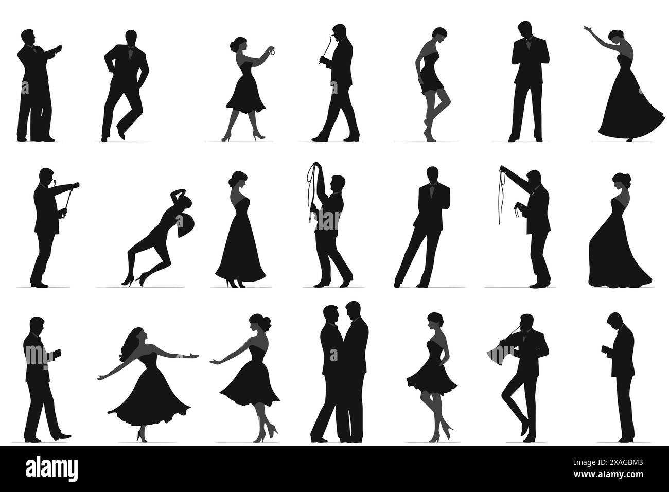 poses of dancing people, figures Stock Vector Image & Art - Alamy