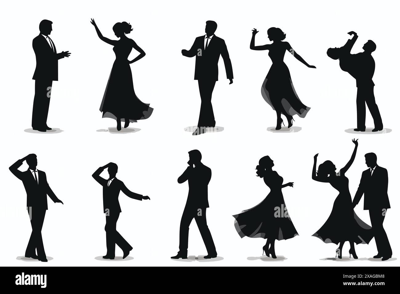 poses of dancing people, figures Stock Vector Image & Art - Alamy