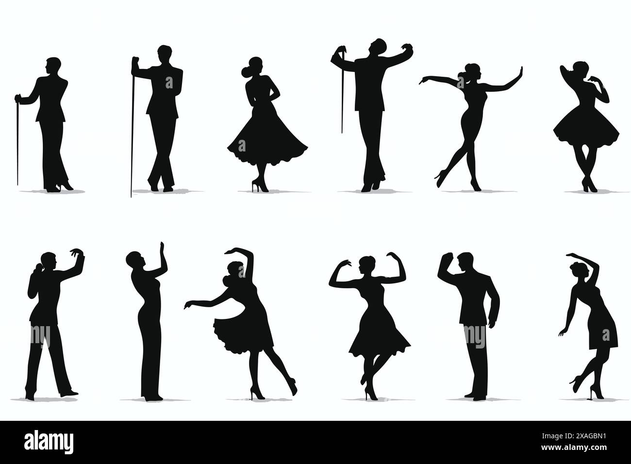 poses of dancing people, figures Stock Vector Image & Art - Alamy