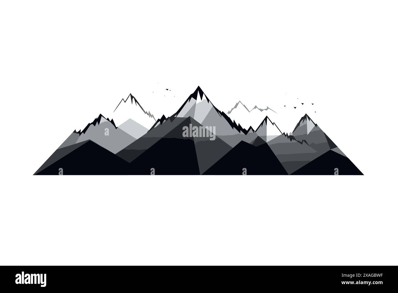 simple vector mountains Stock Vector Image & Art - Alamy
