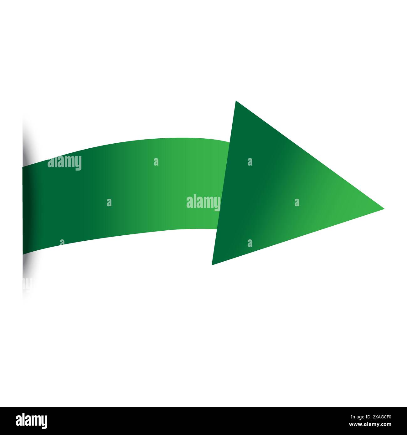 Green arrow graphic. Gradient fill. Right direction. Vector ...