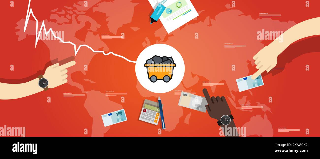 Decline Of Coal Production Stock Vector Images Alamy