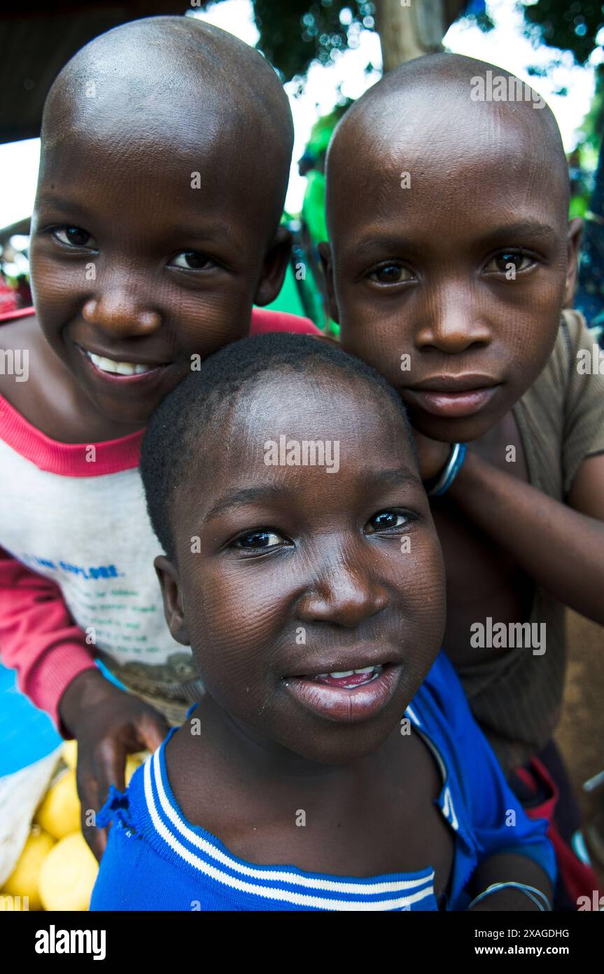 Cute Beninese children in their village in northern Benin Stock Photo ...
