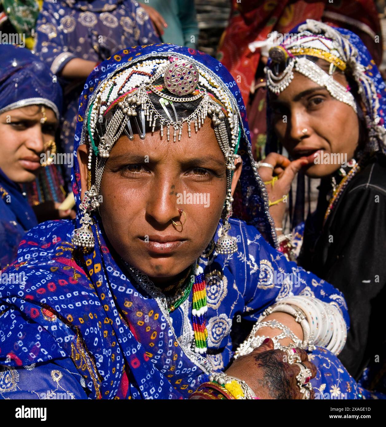 Portrait of a tribal woman in Rajasthan, India Stock Photo - Alamy
