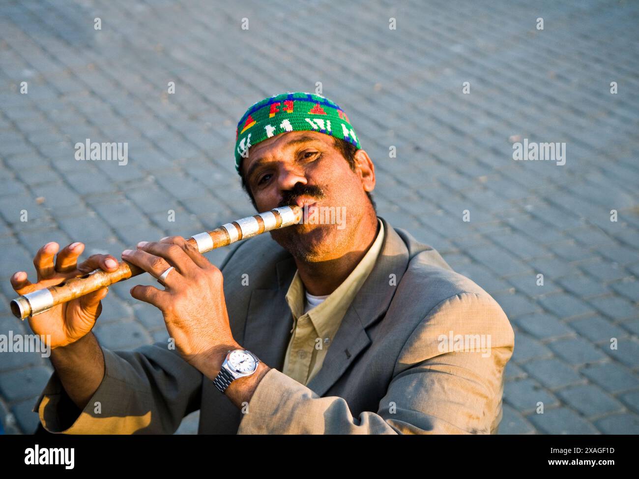 Moroccan musician in traditional hi-res stock photography and images ...