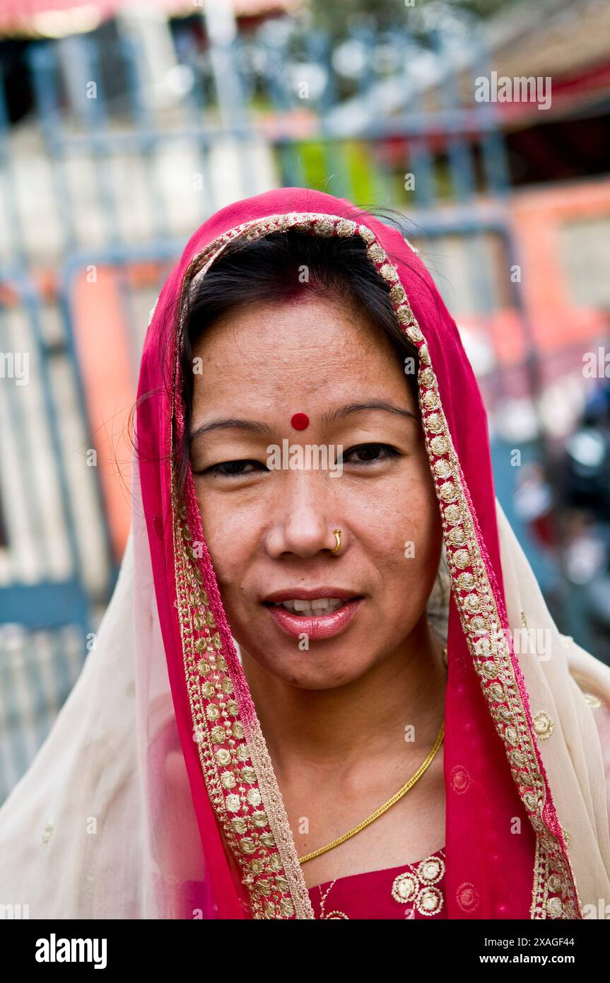 Portrait of a Nepali woman taken in Kathmandu, Nepal Stock Photo - Alamy