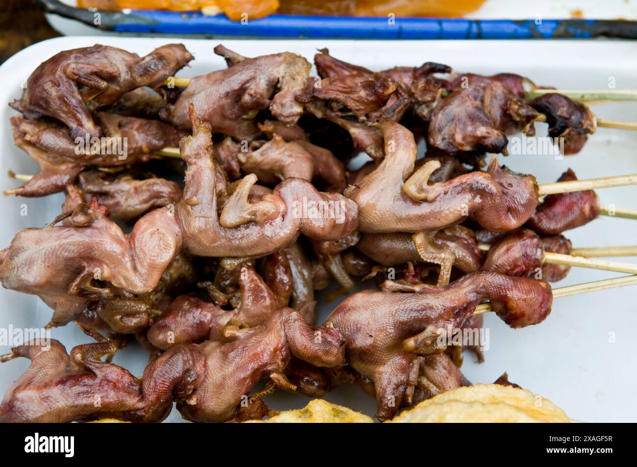 Baby chicks on skewers is a popular street food in China Stock Photo ...