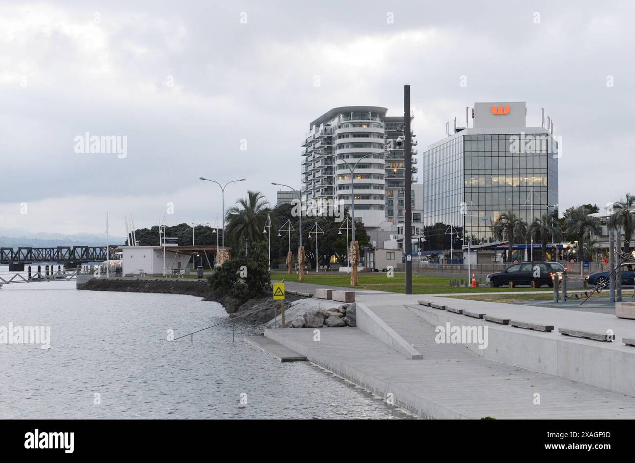 Westpac building by the waterfront in Tauranga, New Zealand Stock Photo ...