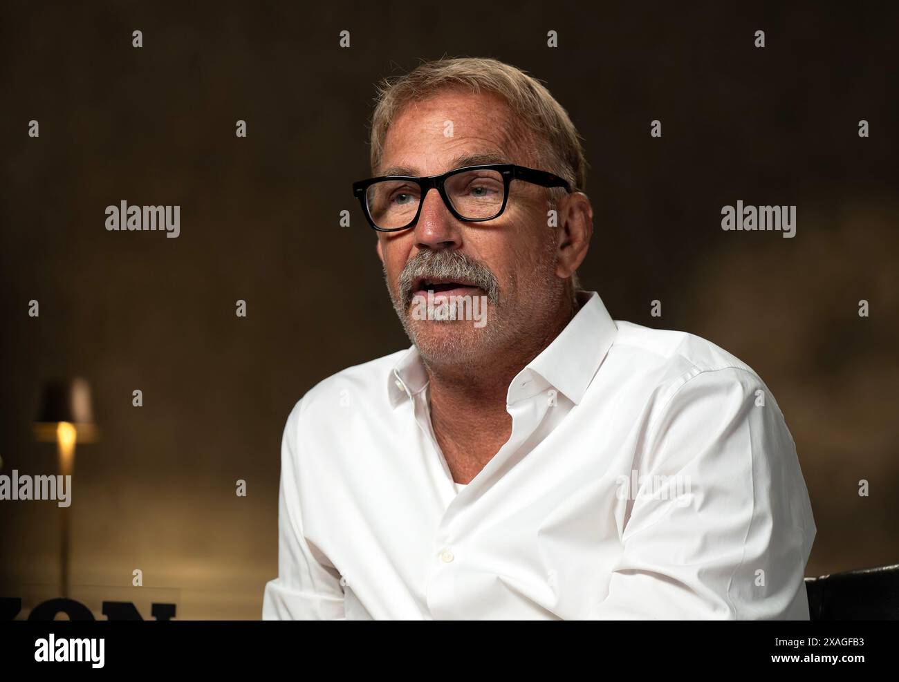 Atlanta, Georgia, USA. 3rd June, 2024. Actor Kevin Costner chats with a ...