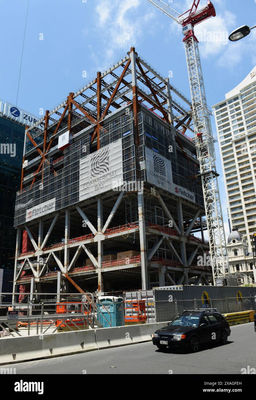 Construction of the Commercial Bay shopping mall and building in ...