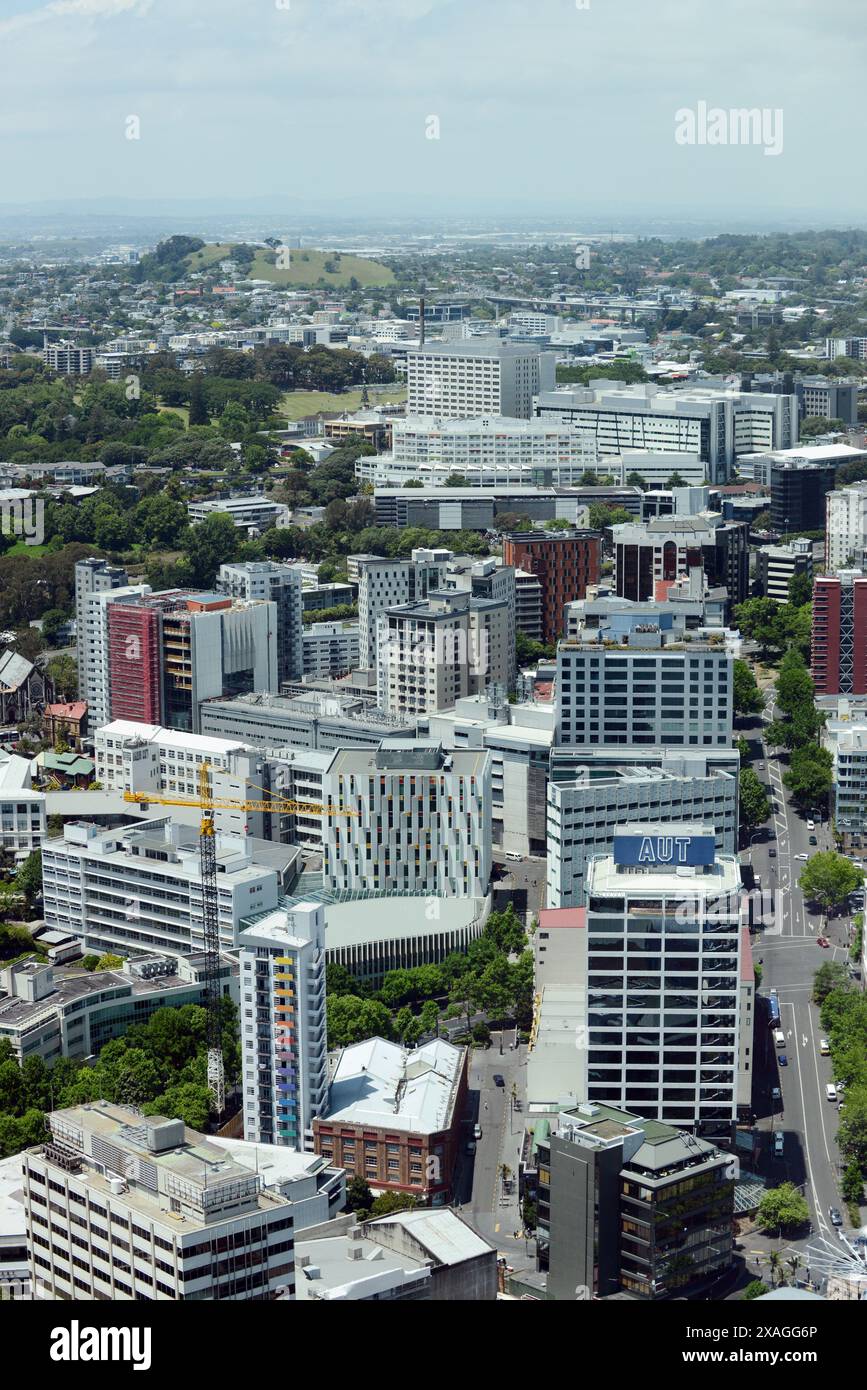 Views of the CBD area from the Sky Tower in Auckland, New Zealand Stock ...
